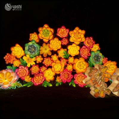 China Large Festival Lantern Exhibition Decoration Peony Lantern - Outdoor Waterproof Decorative Lantern for sale