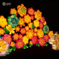 China Large Festival Lantern Exhibition Decoration Peony Lantern - Outdoor Waterproof Decorative Lantern for sale