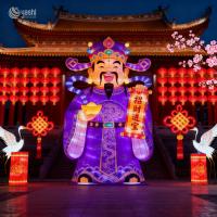 China Large-Scale Lantern Exhibition Decorations: Chinese New Year Lanterns and God of Wealth Sculptures for sale