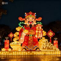 China Large-Scale Lantern Exhibition Decorations: Chinese New Year Lanterns and God of Wealth Sculptures for sale