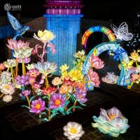 China Custom Lotus Flower Lighthouse & Butterfly Arch LED Lantern Installation, Oriental Floral Light Sculpture for Garden Lantern Festival for sale