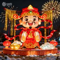 China Chinese New Year Lanterns - Spring Festival Themed Lanterns - Fortune God Decoration Lanterns for sale