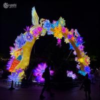 China Custom Flower Bird & Butterfly Arch Lantern, Large Walk‑Through Floral Animal LED Light Arch Installation for Park, Garden & Lantern Festival for sale