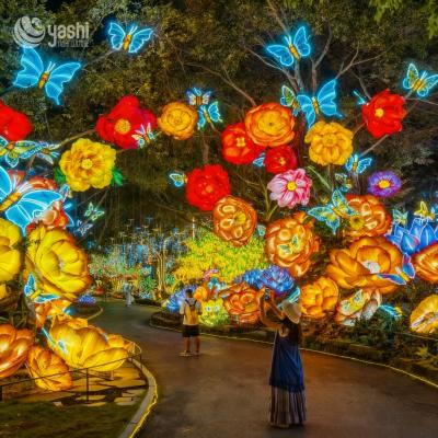 China Chinese New Year Lanterns Flower Theme Decorative Lanterns for Lantern Festival for sale