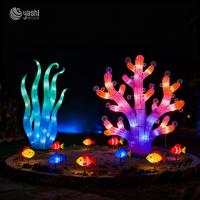 China Ocean Theme Lantern Decorations Coral Seaweed LED String Lights for Chinese New Year Outdoor Decor for sale