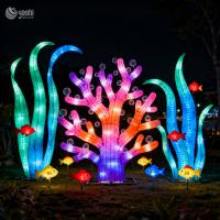 China Ocean Theme Lantern Decorations Coral Seaweed LED String Lights for Chinese New Year Outdoor Decor for sale