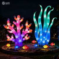 China Ocean Theme Lantern Decorations Coral Seaweed LED String Lights for Chinese New Year Outdoor Decor for sale