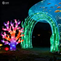 China Ocean Theme Lantern Decorations Coral Seaweed LED String Lights for Chinese New Year Outdoor Decor for sale