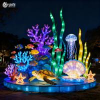 China Custom Underwater Ocean Lantern Scene, Sea Turtle Jellyfish Shell Coral Fish LED Light Installation for Aquarium & Night Light Festival for sale