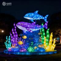 China Custom Underwater Ocean Lantern Scene, Sea Turtle Jellyfish Shell Coral Fish LED Light Installation for Aquarium & Night Light Festival for sale