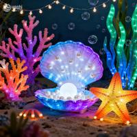 China Ocean Theme Lantern Festival with Shell Lanterns and Starfish Lights for Lunar New Year for sale