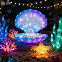 China Ocean Theme Lantern Festival with Shell Lanterns and Starfish Lights for Lunar New Year for sale