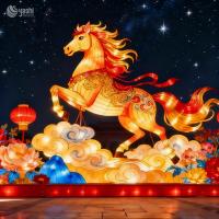 China Chinese Zodiac Horse Lanterns Lunar New Year Lanterns Zoo Decoration Lanterns for sale