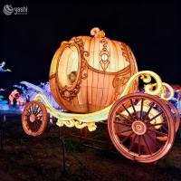 China Custom Photo‑Op Pumpkin Carriage Lantern, Cinderella Pegasus Horse‑Drawn Carriage LED Light Sculpture for sale