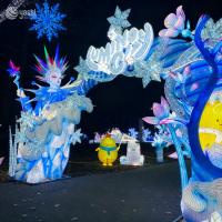 China Custom Ice‑Snow Fairy Tale Theme Arch Lantern, 3D Character IP LED Walk‑Through Light Arch for Theme Park, Winter Festival & Night Exhibition for sale