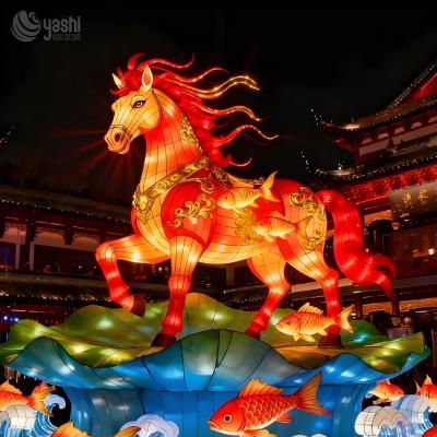 China Chinese Traditional Spring Festival Lanterns, Horse Year Theme Lanterns for Park and Zoo for sale