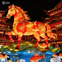 China Chinese Traditional Spring Festival Lanterns, Horse Year Theme Lanterns for Park and Zoo for sale