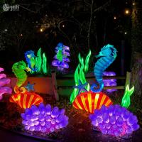China Colorful Ocean Seahorse LED Lantern - Theme Park New Year Lantern Festival Decoration for sale