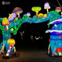China Custom Magic Mushroom Forest Arch Lantern, Fairy Tale Jungle LED Walk‑Through Light Arch for Theme Park, Garden & Lantern Festival Exhibition for sale