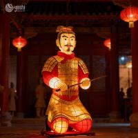 China Terracotta Warrior Lantern Sculpture - Ideal for Museum, Science Museum, and Cultural Exhibitions for sale