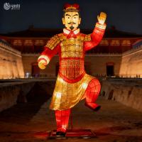 China Terracotta Warrior Lantern Sculpture - Ideal for Museum, Science Museum, and Cultural Exhibitions for sale
