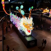 China Custom Giant Chinese Dragon Head Zigong Lantern, Traditional Oriental Dragon LED Light Sculpture, Waterproof Large‑Scale Outdoor Festival Light Installation for sale