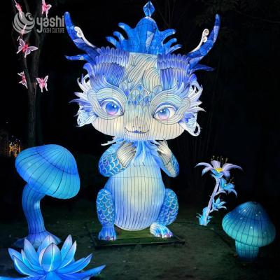 China Custom LED Cartoon Dragon Lantern for Zoo and Park Theme Light Shows for sale
