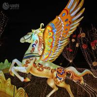 China Horse Year Themed Pegasus Holiday Lantern - Waterproof Landscape Lighting for Festivals for sale