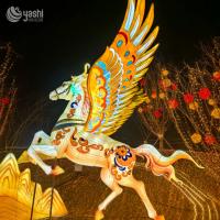 China Horse Year Themed Pegasus Holiday Lantern - Waterproof Landscape Lighting for Festivals for sale