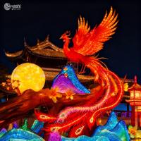 China Chinese Traditional Phoenix Festival Light Sculpture - Large Decorative Lantern for Events for sale