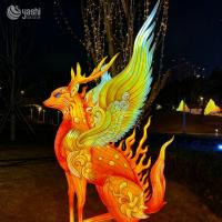 China Custom Giant Chinese Dragon Head Zigong Lantern, Vivid Mythical Dragon LED Light Sculpture with Flame Decor, Waterproof Large Outdoor Festival Light Installation for sale