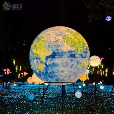 China Outdoor Space Theme Globe Lanterns for Park Party & Science Museum Decoration for sale