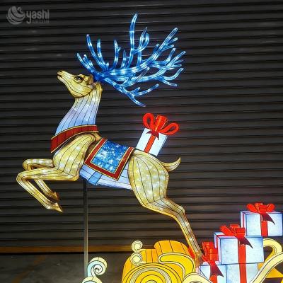 China Customized Outdoor Christmas Deer Lantern Decor - Mall Festival Lighting for Xmas & New Year for sale
