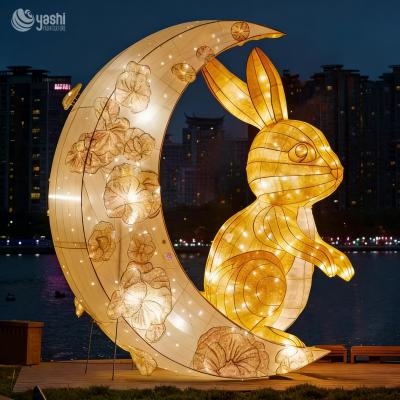 China Handmade Moon Rabbit Lantern for Ramadan Diwali Mid-Autumn - Outdoor Festival Decor for sale