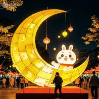 China Handmade Moon Rabbit Lantern for Ramadan Diwali Mid-Autumn - Outdoor Festival Decor for sale
