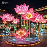 China Large Waterproof Outdoor Lanterns - Garden Flower Theme Decor for Wedding & Holiday Events for sale