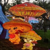 China Colorful Mushroom Lanterns Floral Theme LED Light for Light Festival & Performances for sale