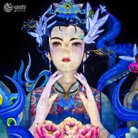 China Wholesale Waterproof Festival Lighting Decor: Handmade LED Character Lanterns for Theme Parks for sale