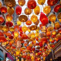 China Outdoor Street Night View Decoration - Festive Lanterns, Silk Lanterns, Vietnamese Lanterns for sale