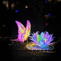 China Large LED Flower Light Sculptures Waterproof, Customizable for Outdoor Festivals & Commercial Displays for sale