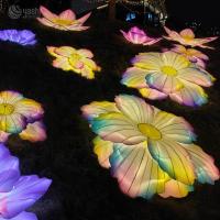 China Large LED Flower Light Sculptures Waterproof, Customizable for Outdoor Festivals & Commercial Displays for sale