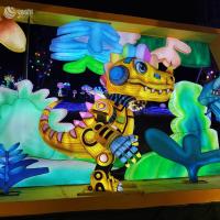 China Custom Cartoon Dinosaur & Zodiac Animal LED Lantern, Kids‑Friendly Festive Light Sculpture for Theme Park Lantern Festival for sale