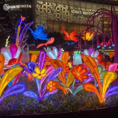 China Zigong Handmade LED Flower Motif Light Outdoor Waterproof Custom Lantern for Ramadan Christmas Wedding Decoration for sale