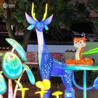 China Outdoor Customizable Giant LED Deer Sculpture Lantern for Shopping Mall Festival Decor for sale