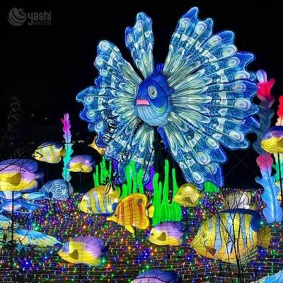 China Underwater World Theme LED Lanterns Colorful Lionfish & Tropical Fish Decor for Beach & Aquarium Events for sale