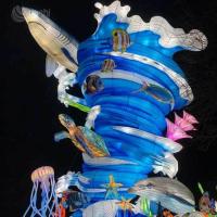 China Underwater World Theme LED Lanterns Colorful Lionfish & Tropical Fish Decor for Beach & Aquarium Events for sale