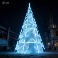 China Custom Giant Outdoor LED Christmas Tree, Large Frame Christmas Tree With Star Lights for Castle & Plaza Decor for sale