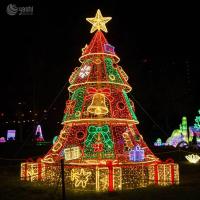 China Custom Large 3D LED Christmas Tree Lights for Outdoor Holiday Park Decoration for sale