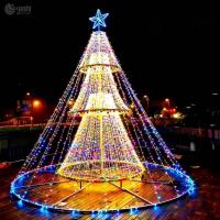 China Custom Large 3D LED Christmas Tree Lights for Outdoor Holiday Park Decoration for sale