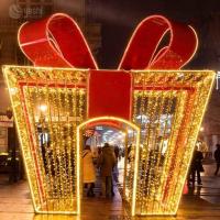 China Customizable Giant Santa Claus Tunnel Lantern | Lighting Solution for Festival Events & Amusement Parks for sale